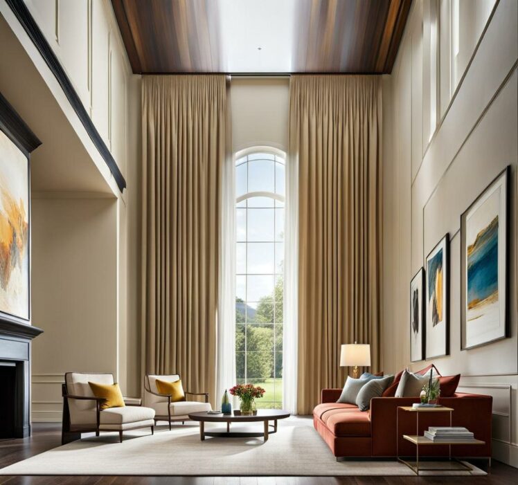 Scale New Heights With Daring High Ceiling Curtain Inspiration ...