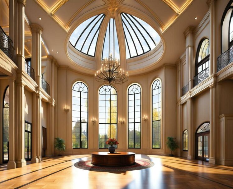 Visually Lower Extremely High Ceilings With Clever Lighting Placement ...