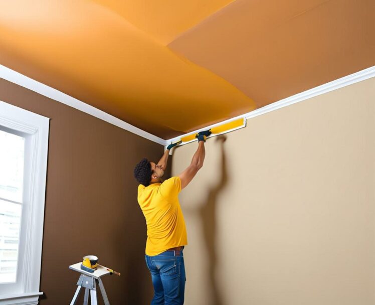 Struggling With Painting Straight Wall/Ceiling Lines? Follow This Easy ...