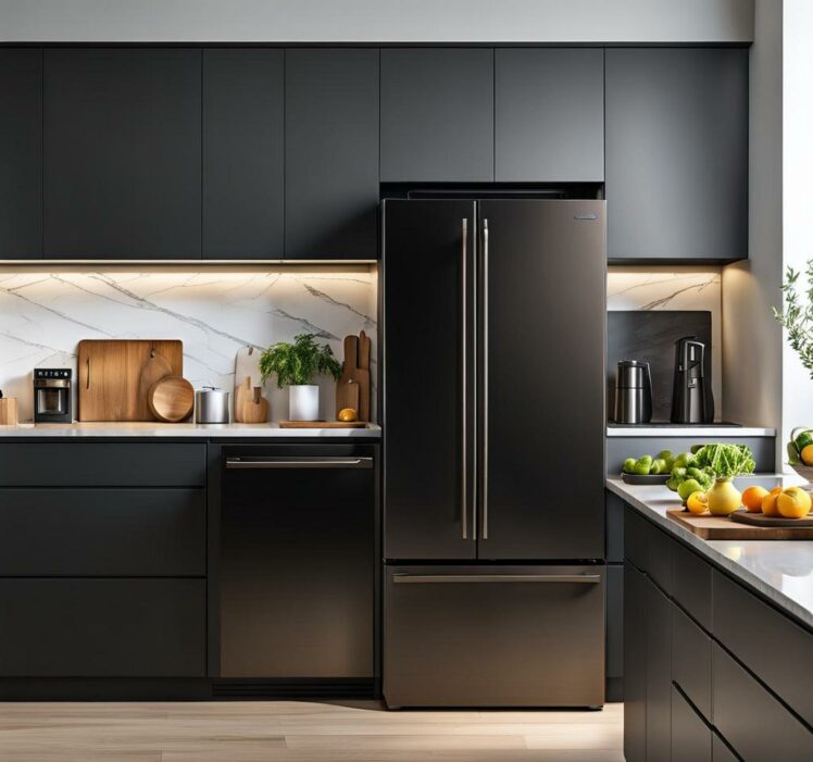 Design a Sleek, Modern Kitchen with Black Stainless Steel Appliances ...