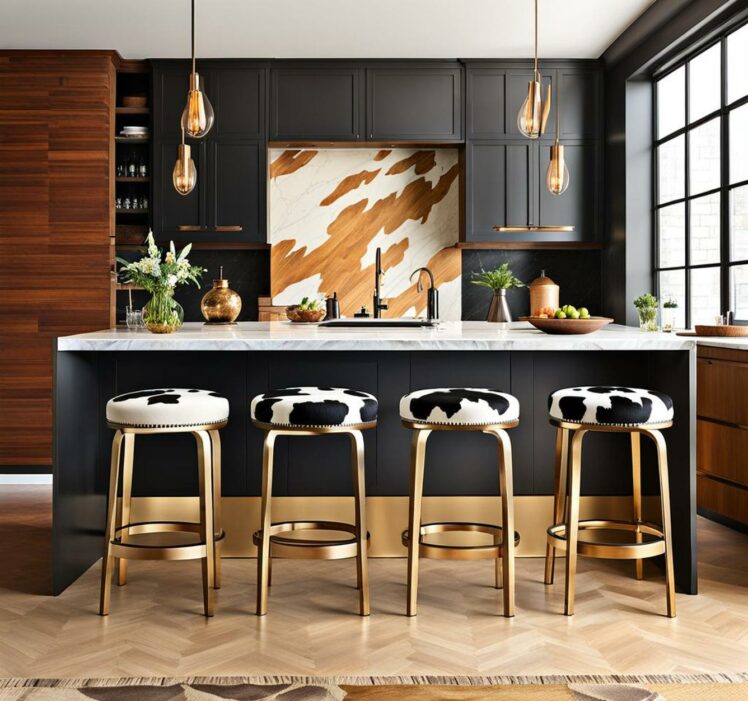 10 Ways to Style Cow Print Counter Stools Like a Pro - Tiponthetrail.com