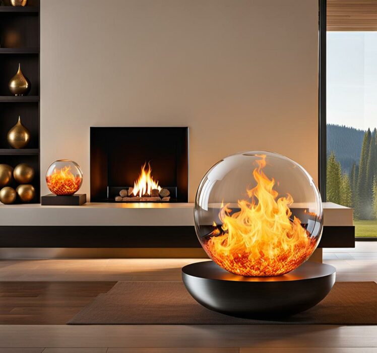 Fire Spheres - The Hot New Trend For Fireplace Décor - Tiponthetrail.com