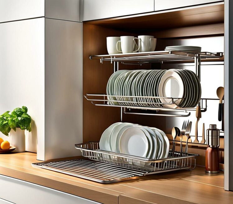 Dry Dishes Seamlessly with an Ingenious Hidden Dish Rack ...