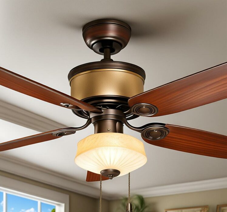 Circulate & Illuminate with a Shabby Chic Ceiling Fan - Tiponthetrail.com