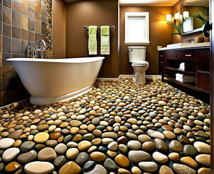 Add Some Texture to Your Shower with Fun, Natural River Rock Floors ...