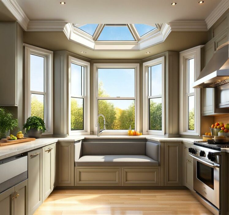 Cozy Up Your Kitchen With A Small Bay Window Design - Tiponthetrail.com