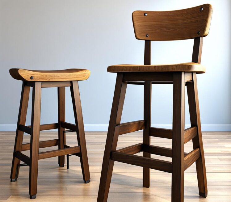 Pairing Farmhouse Bar Stools Set of 3 with a Rustic Cooking Island ...