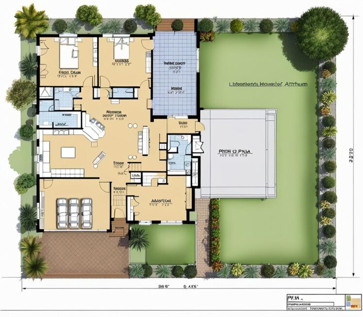 House Plans with Atriums for Modern Home Architecture - Tiponthetrail.com