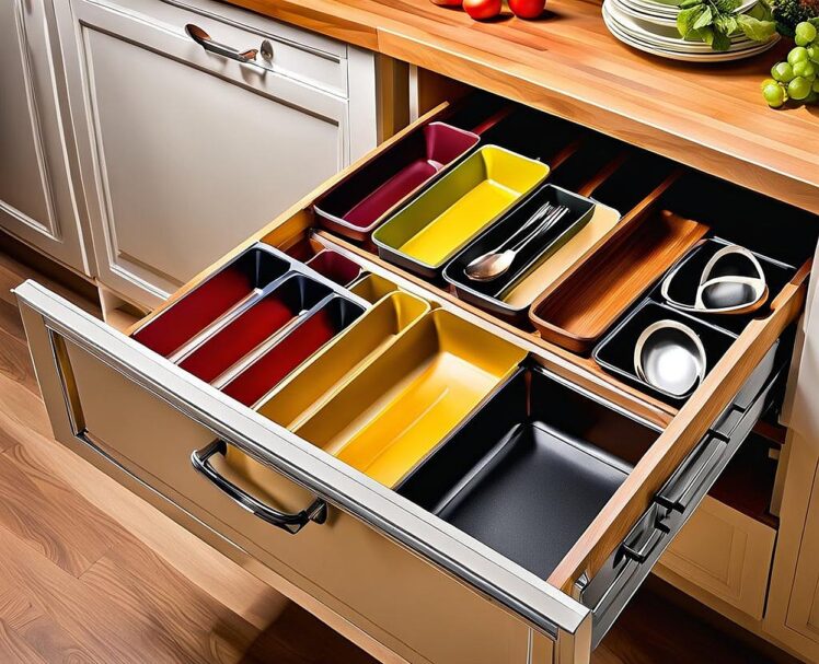 Organize Your Kitchen with Deep Two Tier Drawer Organizer System ...