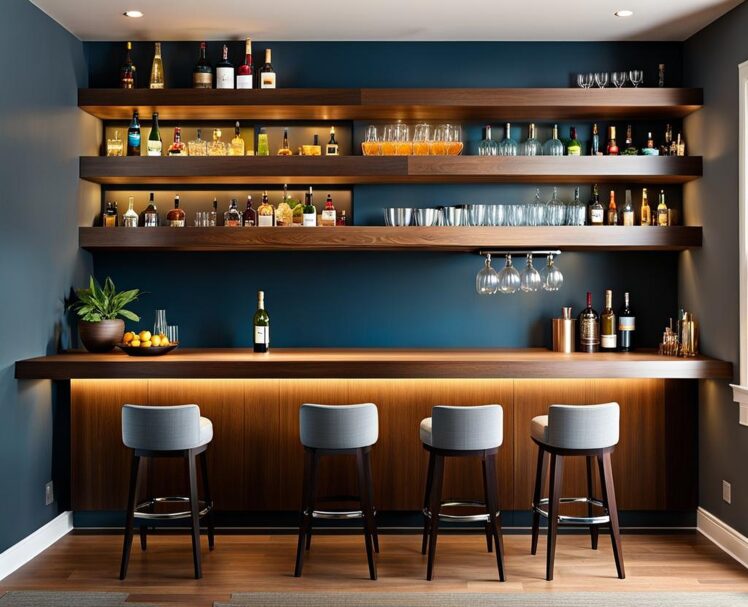 Beautiful Floating Shelf Bar Ideas for Home Decor Inspiration ...