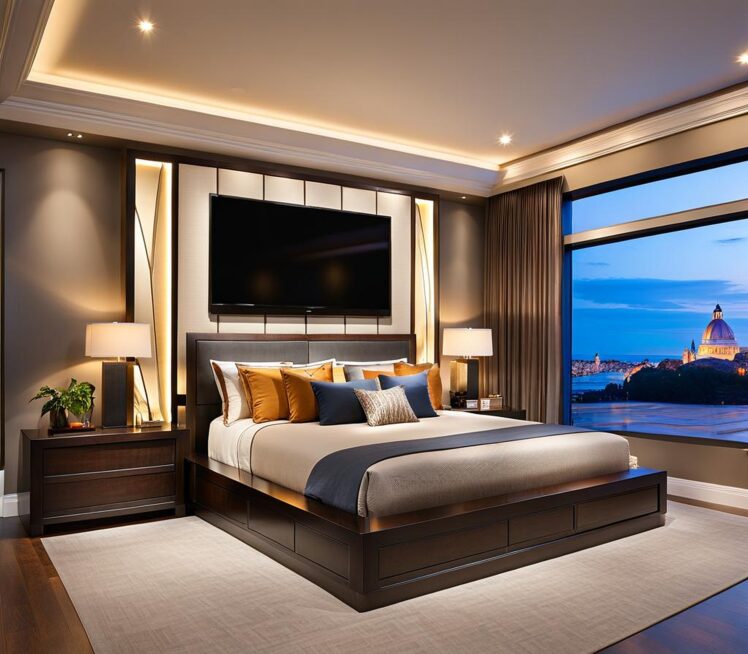 Bed Frame with TV Built In for Ultimate Bedroom Comfort - Tiponthetrail.com